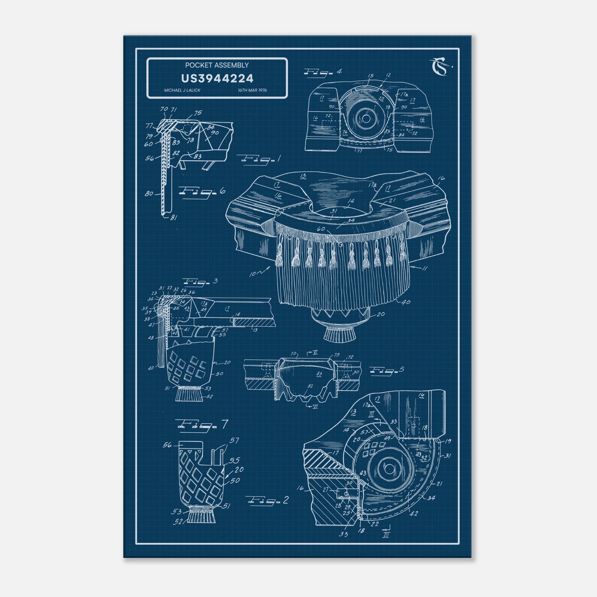 Pocket Assembly Patent (US3944224) - Canvas Wall Art – CueSense